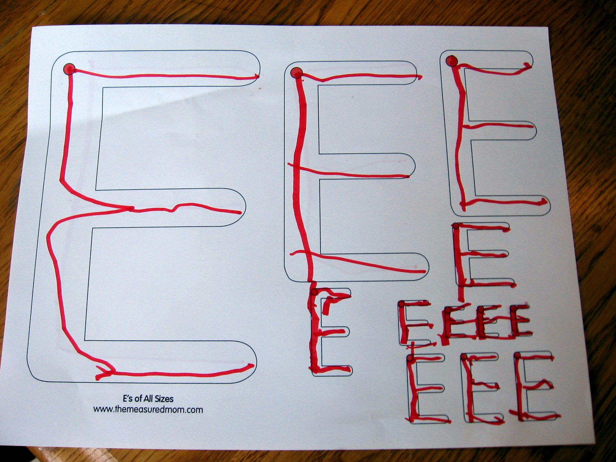 8 Ways to Make the Letter E - The Measured Mom