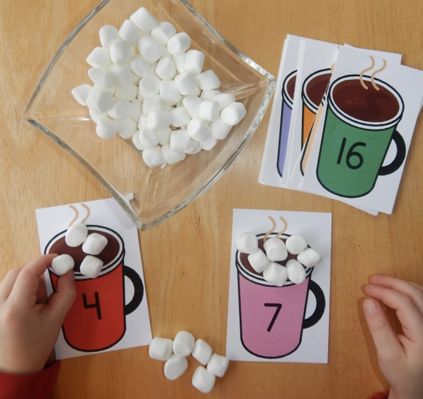 Hot chocolate counting mats #1-20 - The Measured Mom