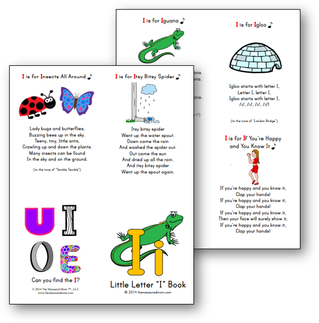 Little Letter "I" Book: Rhymes & Songs - The Measured Mom