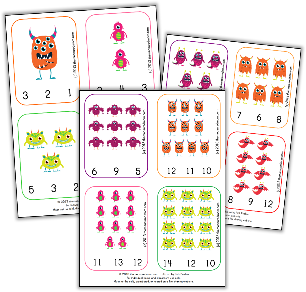 Monster count & clip cards - The Measured Mom