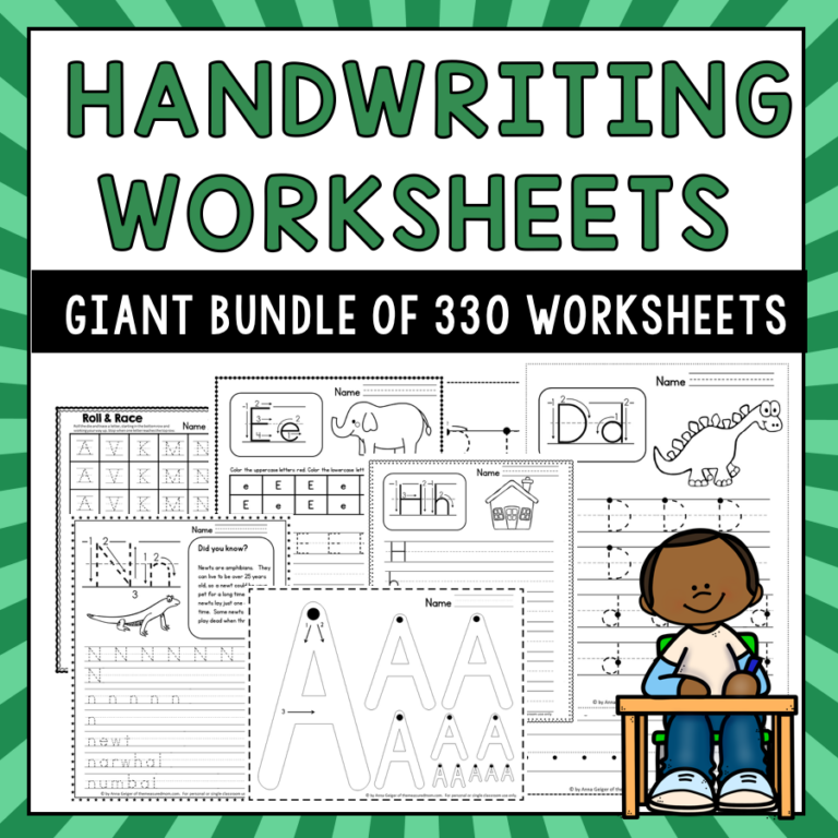 Number handwriting pages - The Measured Mom