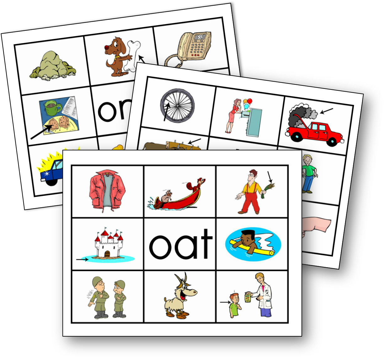 Long o word family mats - The Measured Mom