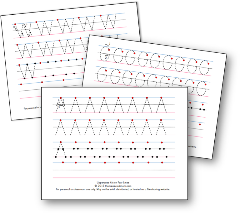 Level 3 handwriting worksheets - uppercase - The Measured Mom