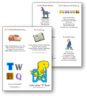 Printable songs and nursery rhymes for kids - Little Letter "D" Book ...