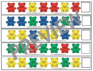 Bear counter pattern strips for preschoolers - The Measured Mom