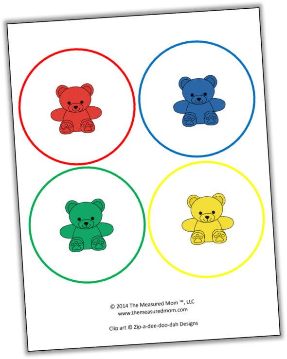 Color sorting mat - The Measured Mom