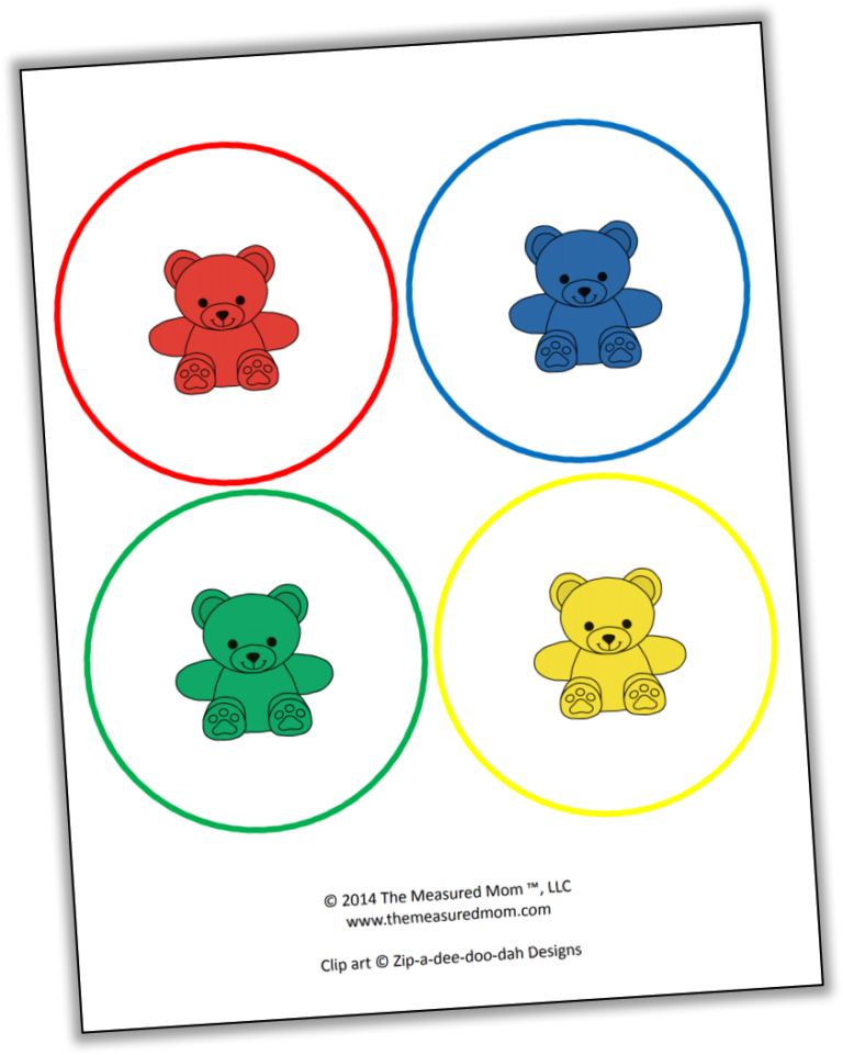 Color sorting mat - The Measured Mom