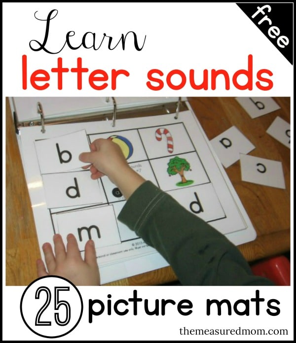 Letter sound picture mats - The Measured Mom
