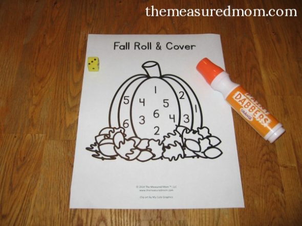 Seasonal roll and cover games - The Measured Mom