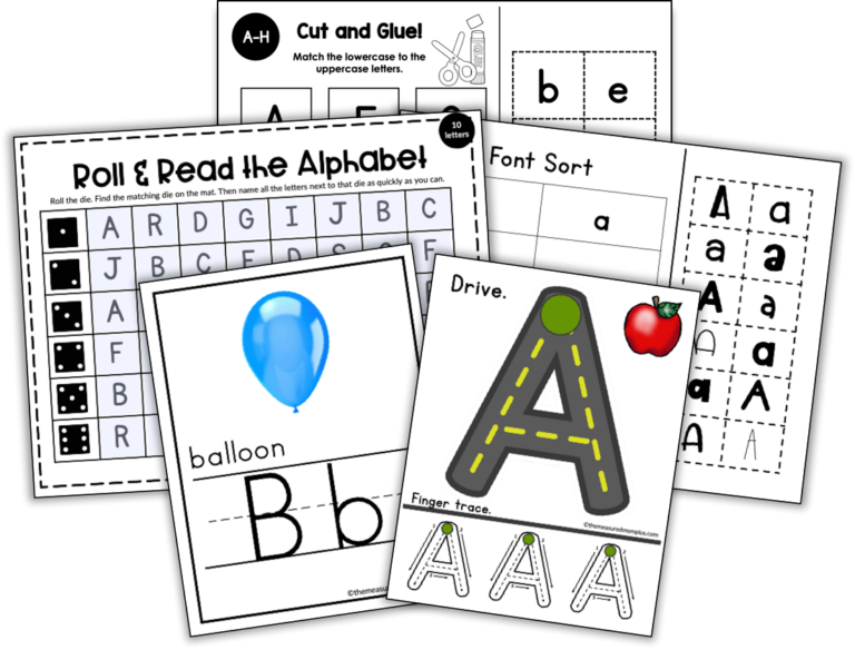 Alphabet action cards - The Measured Mom