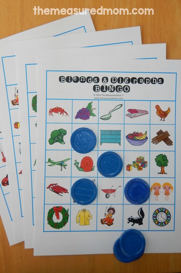 Blend & digraph bingo - The Measured Mom