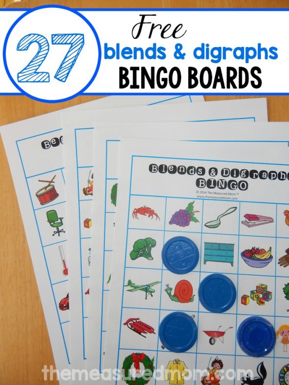 Blend & digraph bingo - The Measured Mom