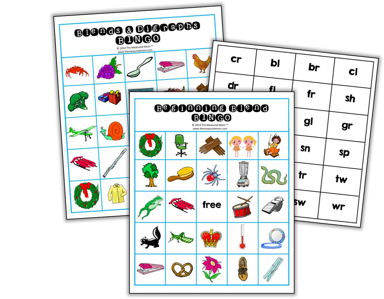 Blend & digraph bingo - The Measured Mom