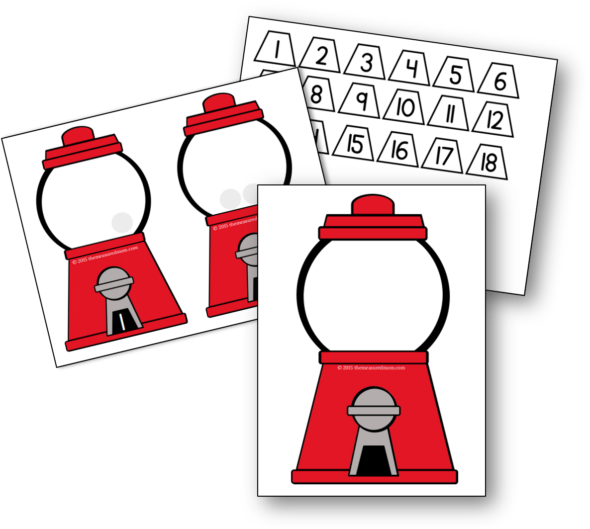 Gumball math mats - The Measured Mom