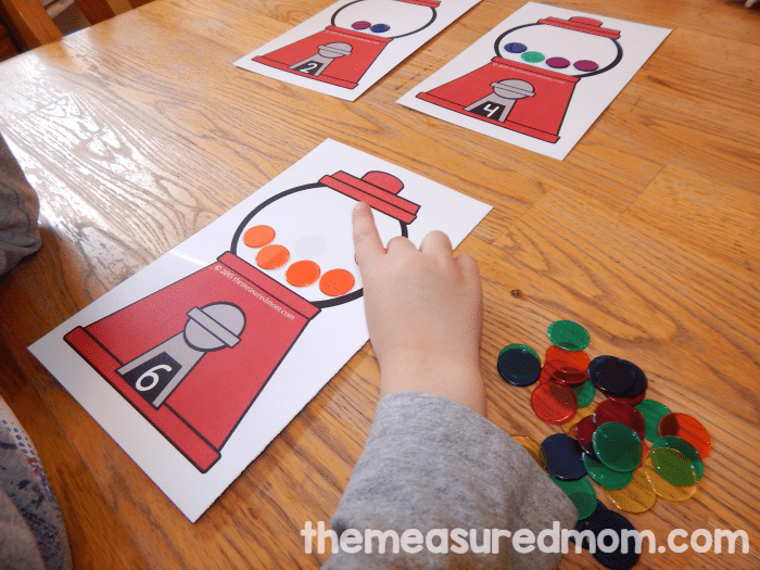 Gumball math mats - The Measured Mom