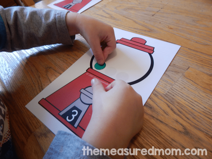 Gumball math mats - The Measured Mom
