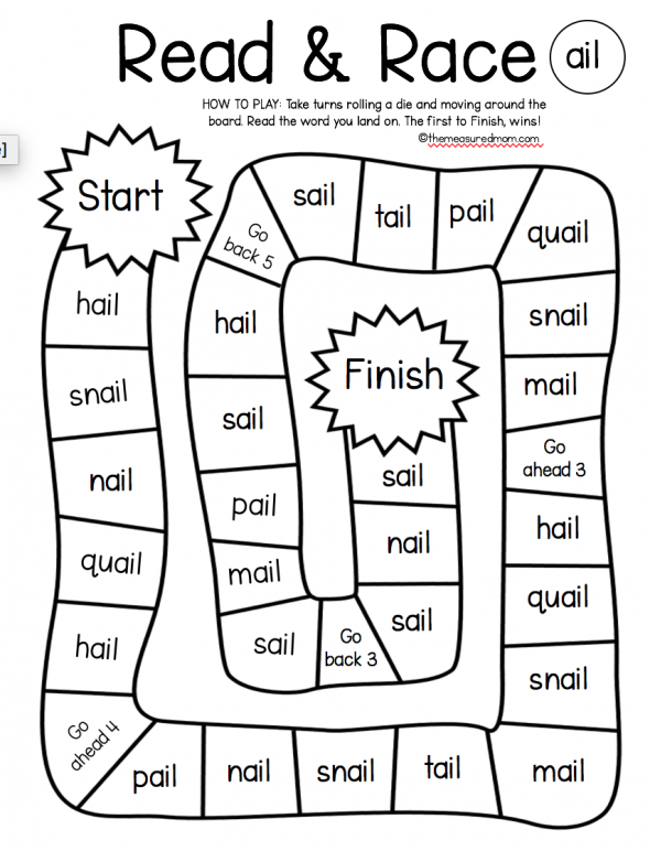 Long Vowel Word Family Mats & Games - The Measured Mom