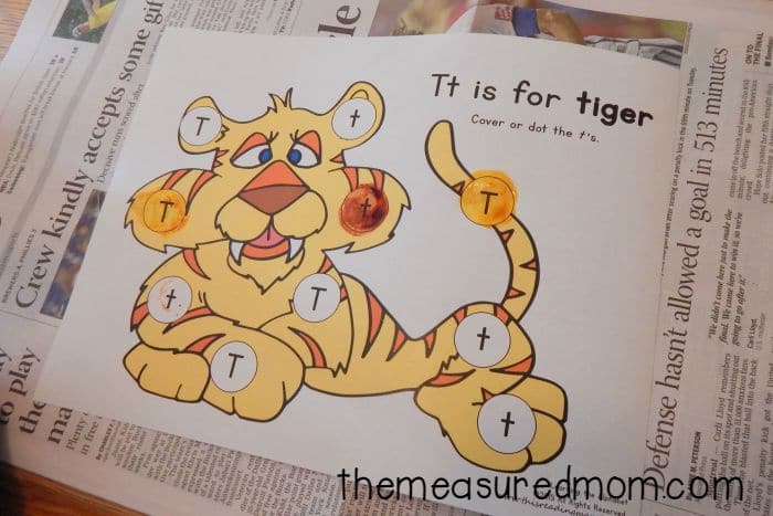 Letter T activities for preschool - The Measured Mom