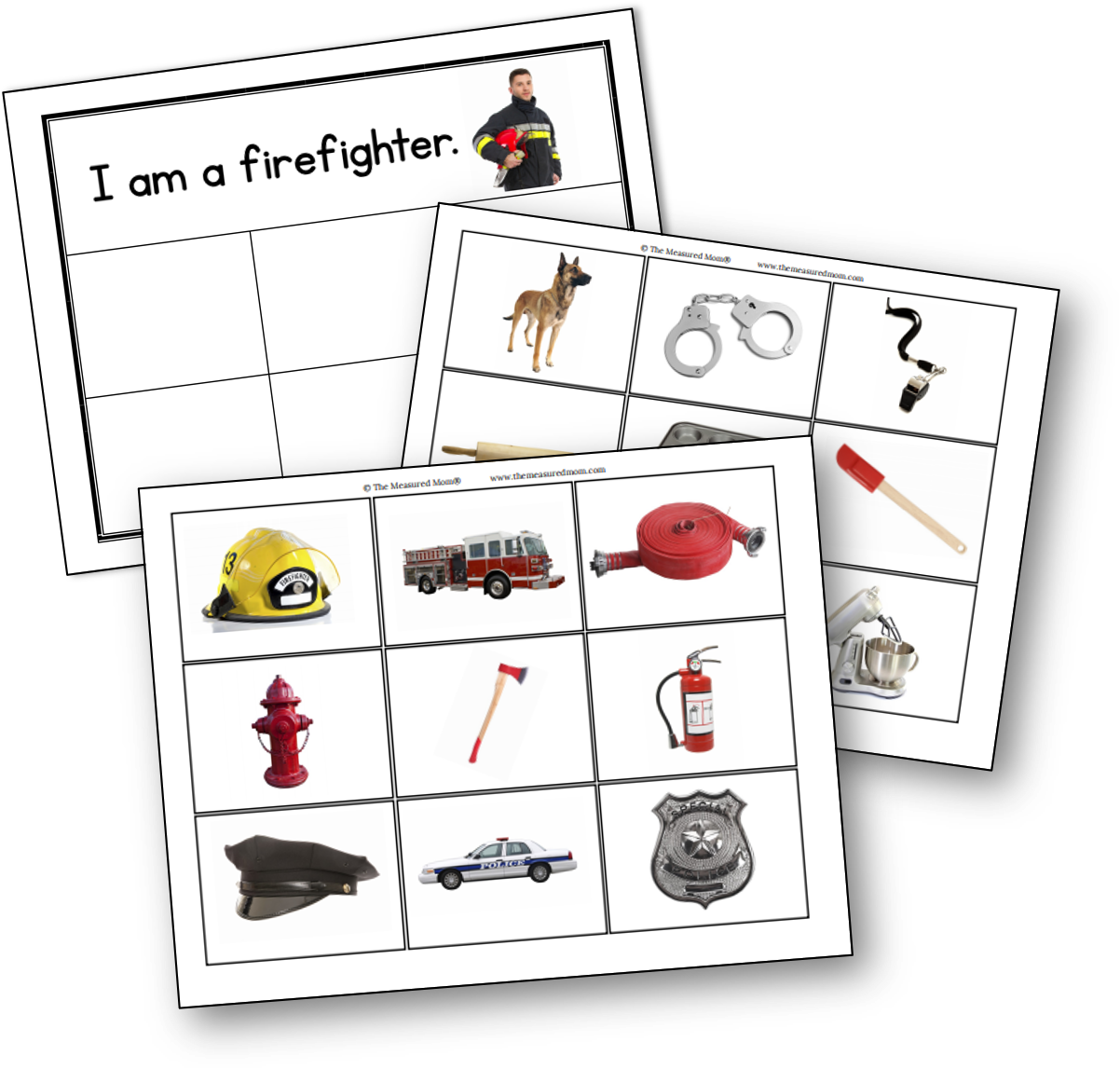 Community helper sorting mats - The Measured Mom