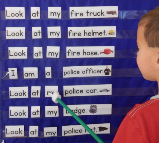 Community helper pocket chart sentences - The Measured Mom