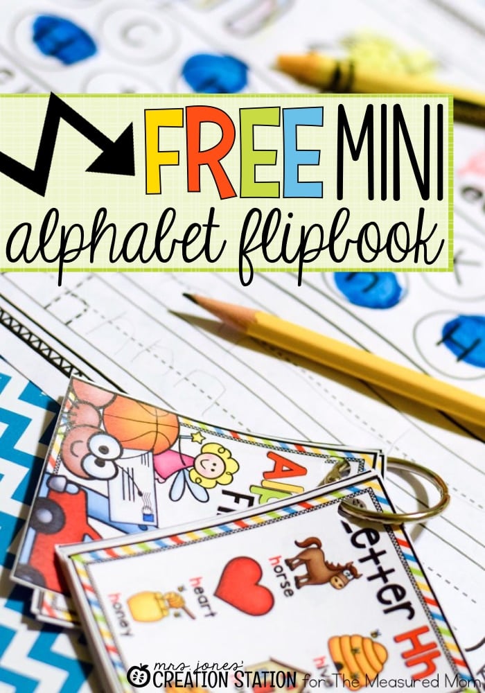 Mini alphabet flipbook - The Measured Mom