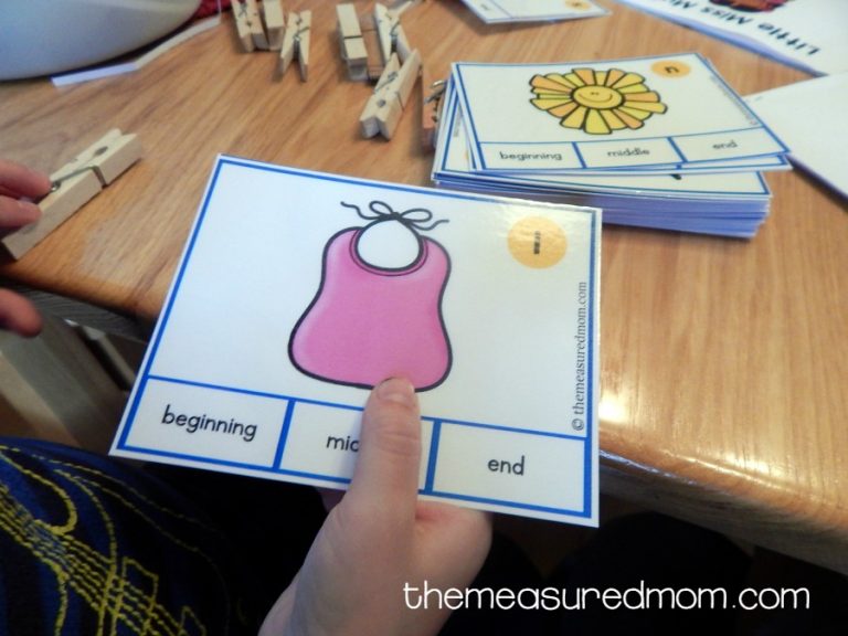Beginning, middle, and ending sound clip cards - The Measured Mom