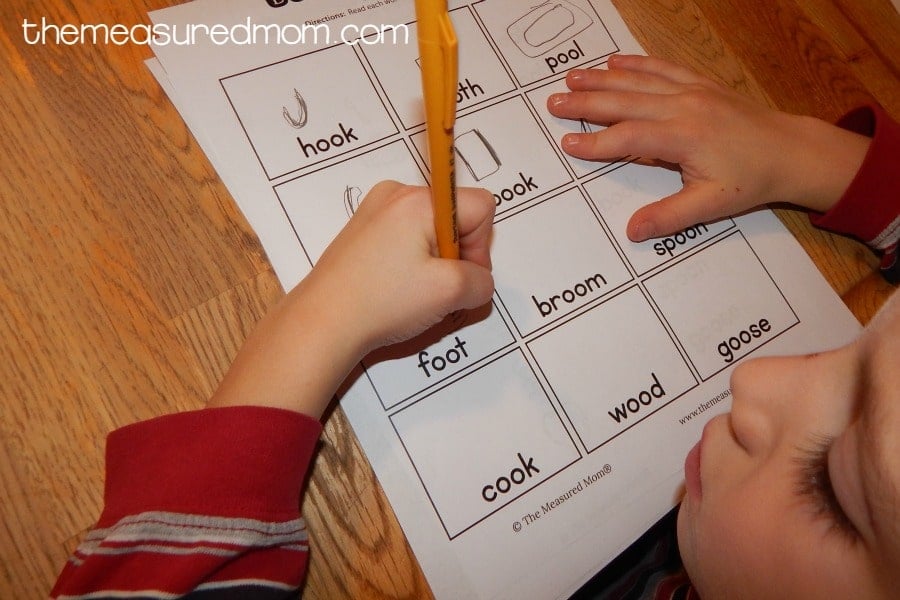 Worksheets for oo words - The Measured Mom
