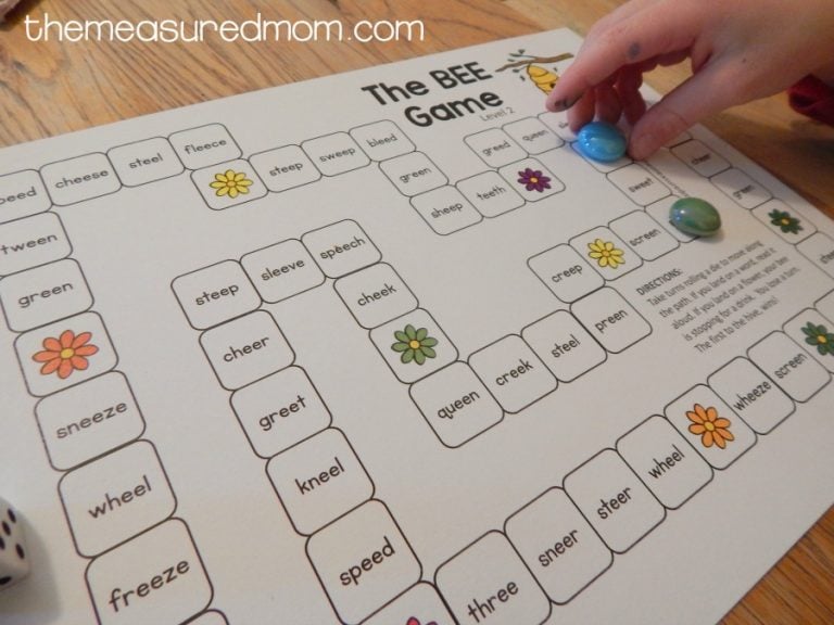 Reading game for ee words - The Measured Mom