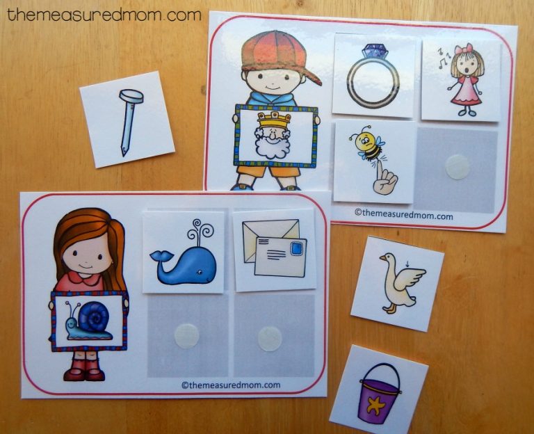 14 rhyming words sorting mats - The Measured Mom