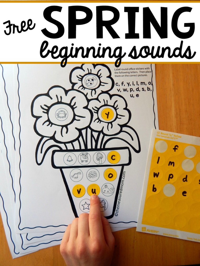 Spring beginning sounds activity - The Measured Mom