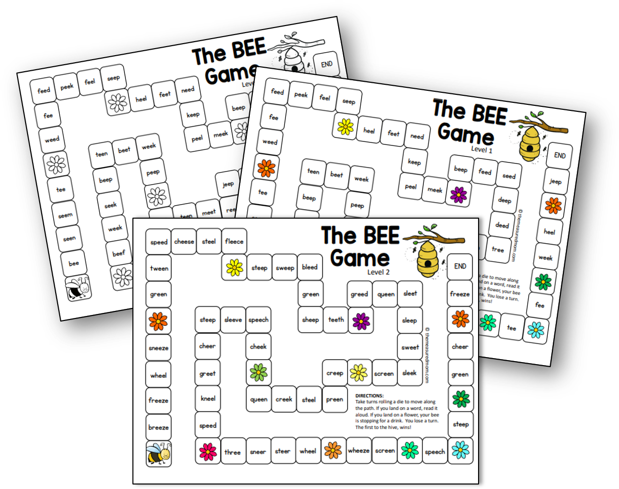 Reading game for ee words - The Measured Mom