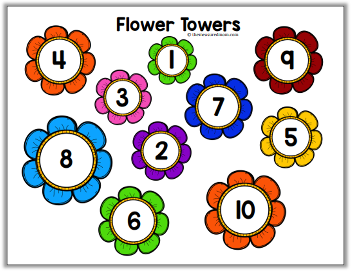 Spring counting mat - The Measured Mom