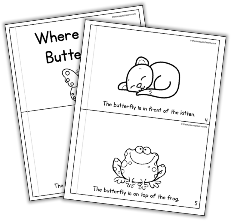 Free positional words activity - The Measured Mom