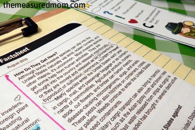 Close reading poster and bookmarks - The Measured Mom