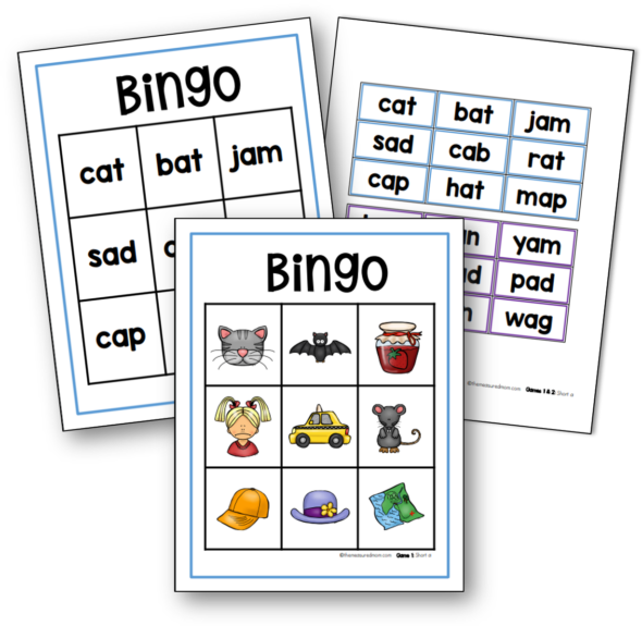 Short vowel bingo for single players - The Measured Mom