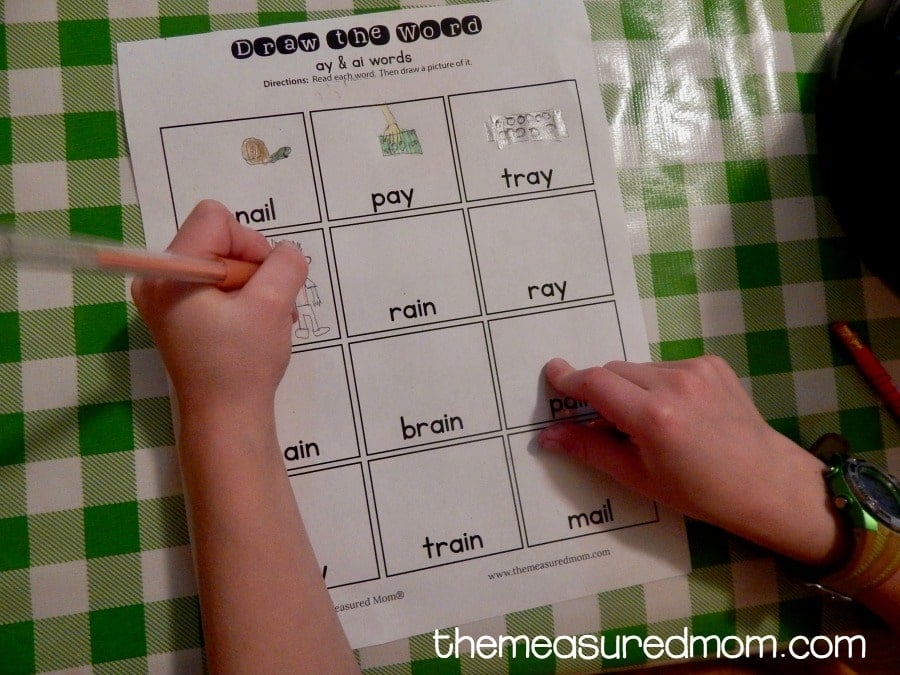 Worksheets for ai & ay words - The Measured Mom