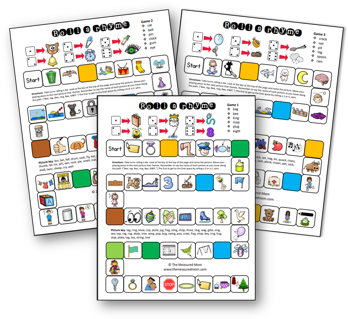 Rhyming words game - The Measured Mom