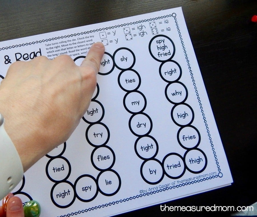 Long i reading games for y, ie, and igh words - The Measured Mom