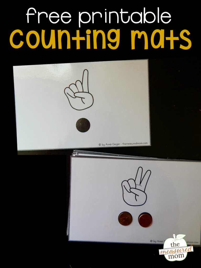 Counting fingers counting mats - The Measured Mom