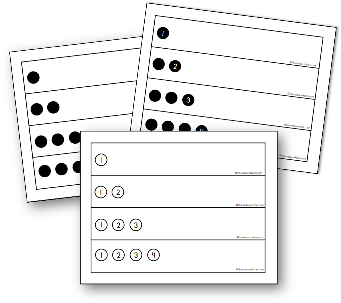 Count to ten counting strips - The Measured Mom