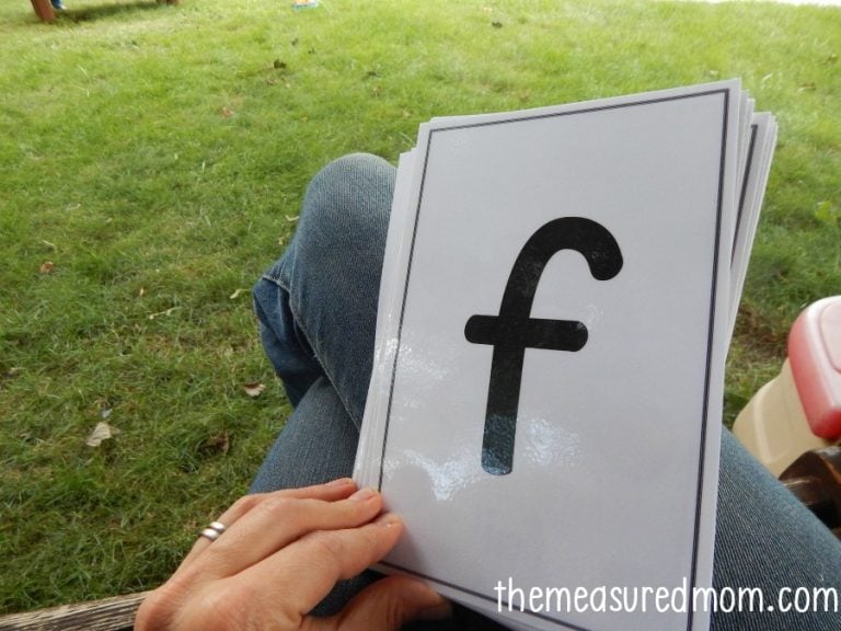 Alphabet action cards - The Measured Mom