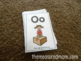 Alphabet action cards - The Measured Mom