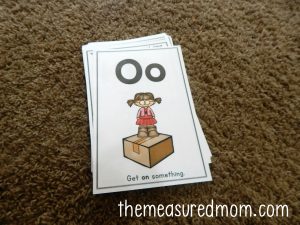 Alphabet action cards - The Measured Mom