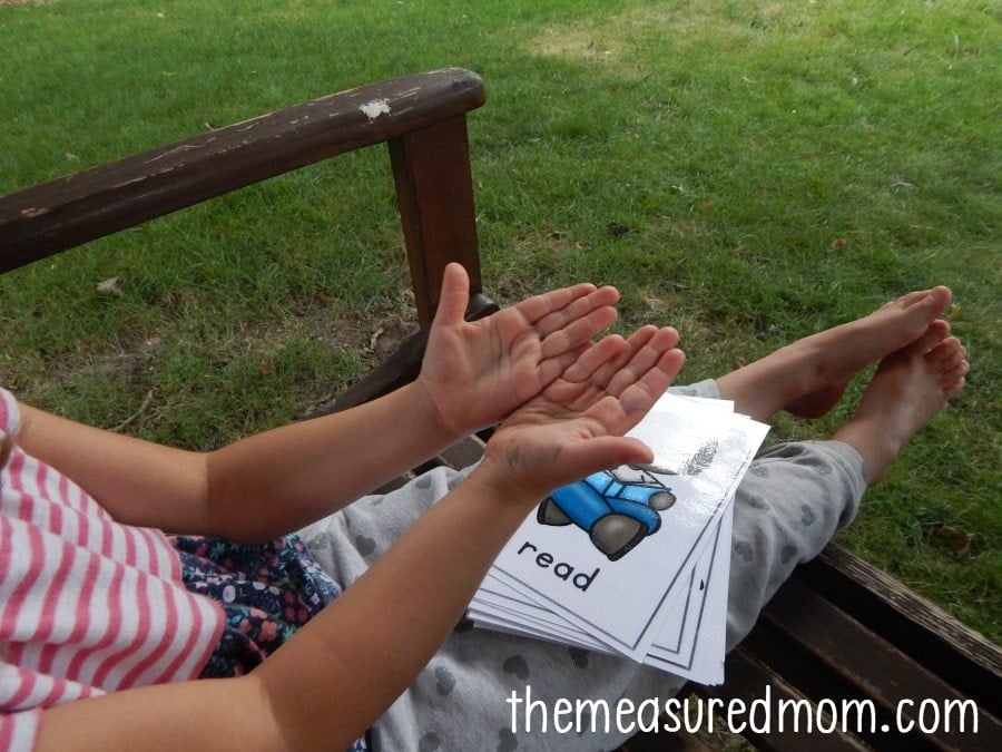 Alphabet action cards - The Measured Mom