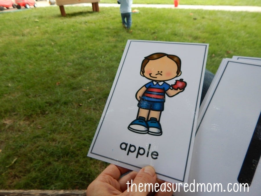 Alphabet action cards - The Measured Mom