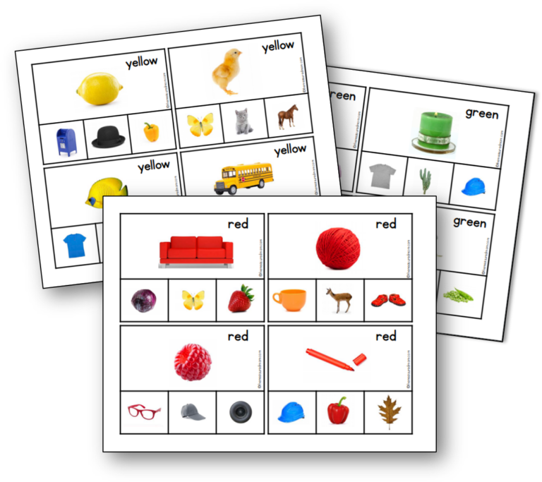 Color matching clip cards - The Measured Mom