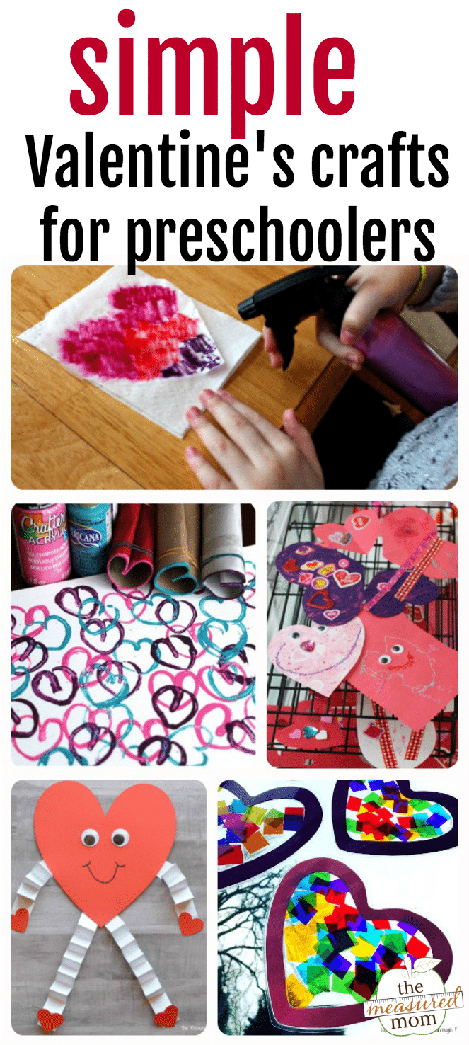 Easy Valentine crafts for preschoolers - The Measured Mom