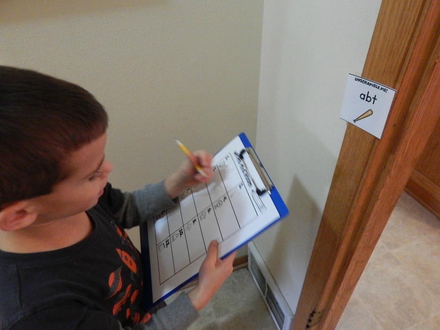 Write the room activity for short a words - The Measured Mom