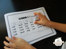 Roll & read games for short u - The Measured Mom