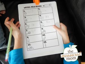 Write the room activity for short i words - The Measured Mom